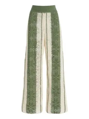 ALL THAT REMAINS Exclusive Jess Lace-Detailed Crocheted-Cotton Pants