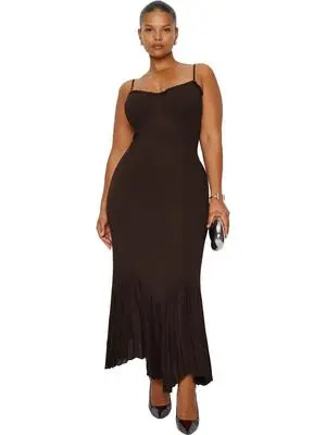 REFORMATION Aiko Midi Dress - Brown
