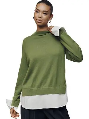 SIMONMILLER Combo Pullover Sweater - Matcha & Macadamia