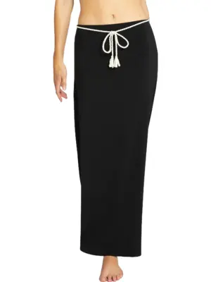 Robin Piccone Ava Cover-up Maxi Skirt - Black
