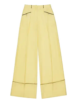 Bally Silk Tailored Trousers - Yellow