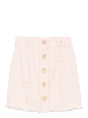 Balmain Tweed Mini Skirt - Pink