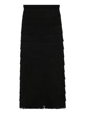 Dorothee Schumacher Fringed Maxi Skirt - Black