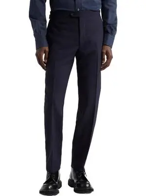 Thom Sweeney Fresco Tailored Wool Trousers - Navy