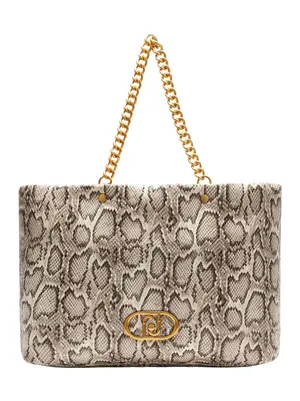 Liu Jo Snakeskin-effect Tote - Neutrals