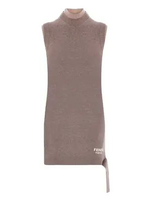 Fendi Knitted Mini Dress - Brown