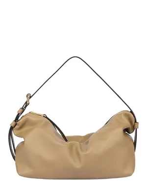 Moschino Tie Me Leather Shoulder Bag - Neutrals