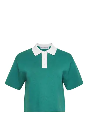 JW Anderson Cropped Polo Shirt - Green