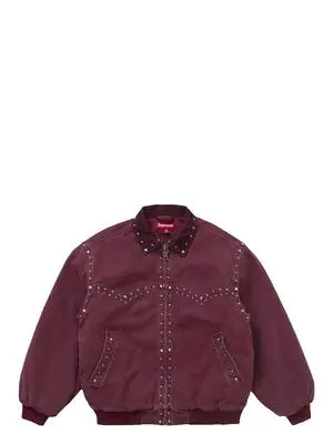 Supreme B.b. Simon Studded Work Jacket - Burgundy