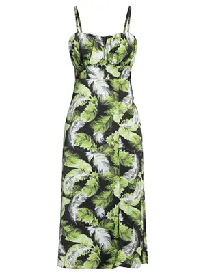 GAËLLE PARIS Hawaiian-print Midi Slip Dress - Green