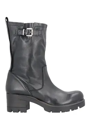TREND Leather Ankle Boots - Black