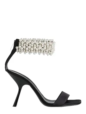 EVANGELIE SMYRNIOTAKI X SERGIO ROSSI Textile Sandals - Black