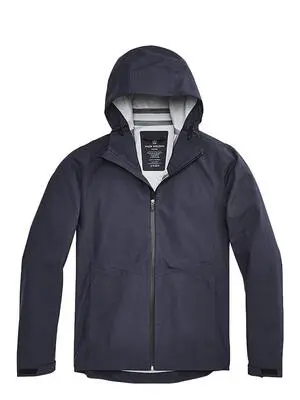Mack Weldon Stormchaser Hooded Rain Jacket - Total Eclipse