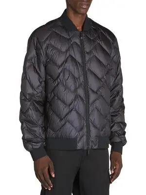 Moncler Quilted Bomber Jacket - Black
