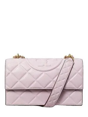 Tory Burch Small Fleming Leather Shoulder Bag Pale Purple