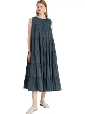 Merlette Caron Tiered Dress - Deep Slate
