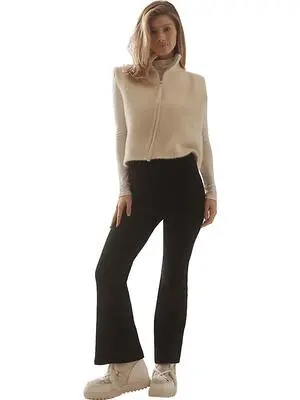 Donni. Rib Kick-Flare Pants Black