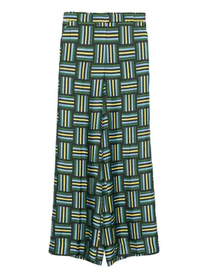 Dorothee Schumacher Printed Trousers - Blue