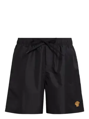 Versace Embroidered Medusa Swim Trunks - Black