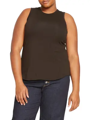 Universal Standard Cai Stretch Pima Cotton Tank - Black