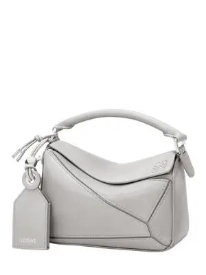 Loewe Loewe Mini Puzzle Bag In Smooth Lambskin Grey