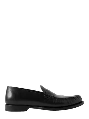THE ROW Novus Leather Loafers - Black
