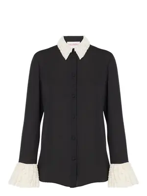 Valentino Garavani Silk Georgette Blouse - Black