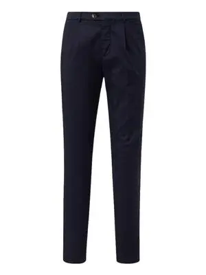 Brunello Cucinelli Cotton-blend Gabardine Slim Pants - Blue