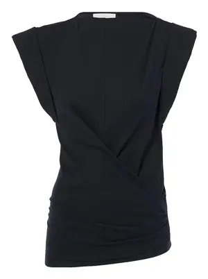 Isabel Marant Maisan Cotton Jersey Tank Top - Black