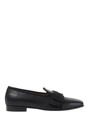 Valentino Garavani Bow-detail Leather Loafers - Black