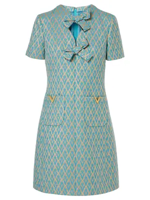 Valentino Garavani Toute La V Jacquard Minidress - Blue