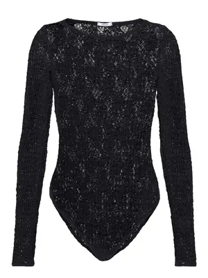 Wolford Structured Lace Bodysuit - Black