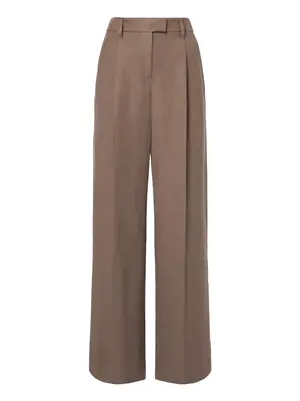 Brunello Cucinelli High-rise Wide-leg Pants - Brown