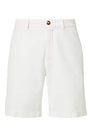 Brunello Cucinelli Cotton Twill Bermuda Shorts - White