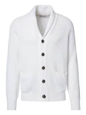 Brunello Cucinelli Cotton Cardigan - White