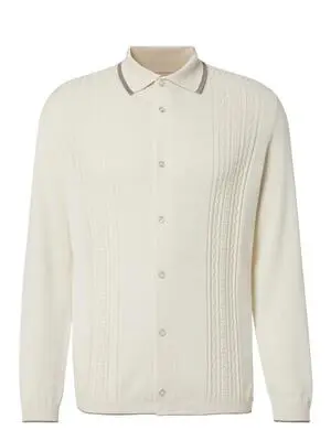 Brunello Cucinelli Cotton Polo Sweater - White
