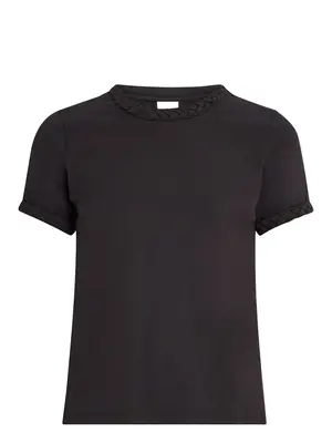 Cinq À Sept Cinq A Sept Short-Sleeve Braided Tee Black