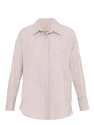 THEO THE LABEL Echo Pearly Shirt - Sand/pearl