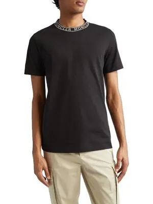 Moncler Logo Cotton T-shirt Black