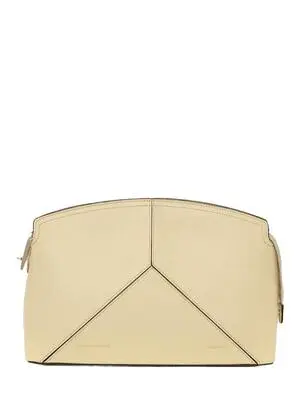 Victoria Beckham Victoria Beckham The Victoria Leather Clutch Ivory