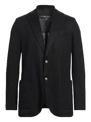 CIRCOLO 1901 Linen & Cotton Striped Blazer - Black