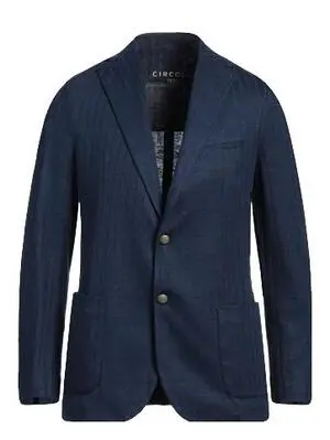 CIRCOLO 1901 Linen & Cotton Striped Blazer - Navy