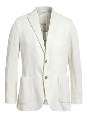 CIRCOLO 1901 Linen & Cotton Striped Blazer - Off White