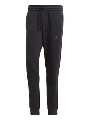 Adidas Essentials Fleece 3stripes Tapered Cuff Pants - Black