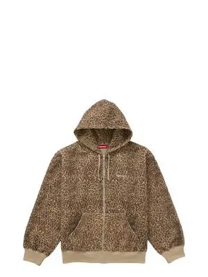 Supreme Zip Up Hooded Sweatshirt Cheetah