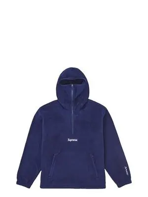 Supreme Polartec Facemask Half Zip Hooded Sweatshirt - Navy Blue