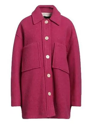 Isabel Marant Single-breasted Coat In Virgin Wool And Alpaca Wool - Pink