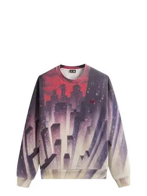 Kith X Batman Animated City Vintage Nelson Crewneck Sweatshirt - Allure