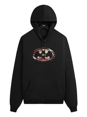Kith X Batman Logo Vintage Nelson Hoodie - Black