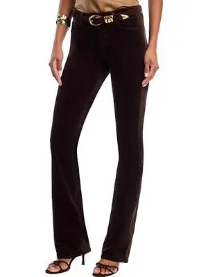 L'Agence Stevie Velveteen High-rise Straight Jeans - Coffee Bean